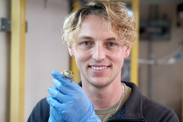 Dr Anthony Waddle with frog [IMAGE] | EurekAlert! Science News Releases