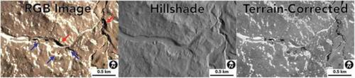 Terrain correction process at [IMAGE] | EurekAlert! Science News Releases