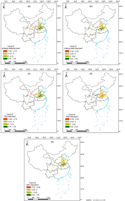 Spatial patterns of trends of [IMAGE] | EurekAlert! Science News Releases