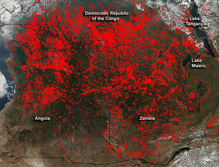 Fires in Angola, Zambia, Democratic Republic | EurekAlert!