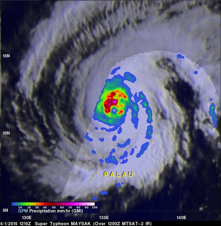 GPM Image of Maysak [IMAGE] | EurekAlert! Science News Releases