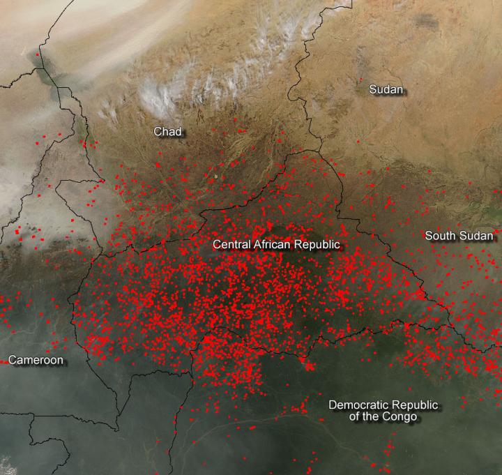 Concentration of Agricultural Fires in Centra | EurekAlert!