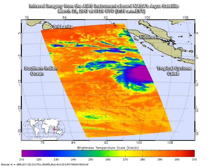 NASA sees formation of Tropical Cyclone Caleb | EurekAlert!