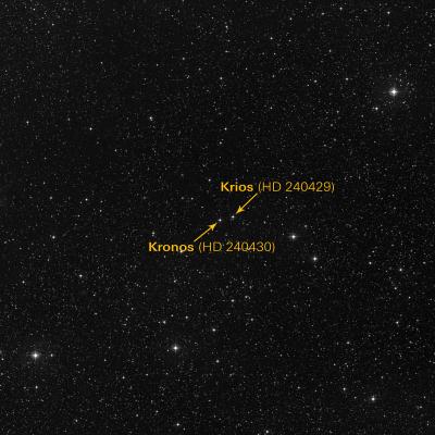 A Map of Kronos and Krios [IMAGE] | EurekAlert! Science News Releases