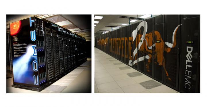 Stampede2 and Comet Supercompu [IMAGE] | EurekAlert! Science News Releases