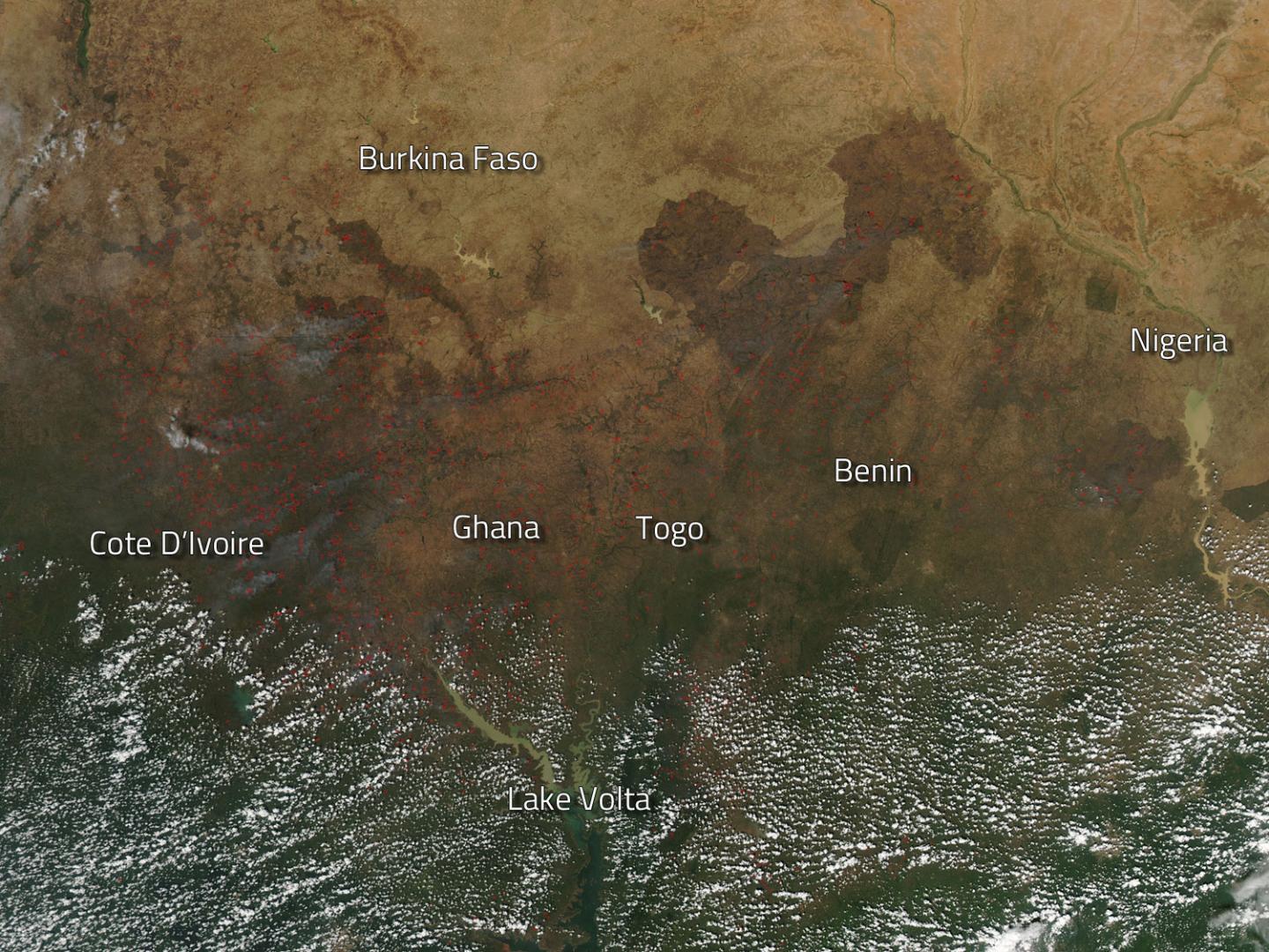 Agricultural Fires Dot the West African Lands | EurekAlert!