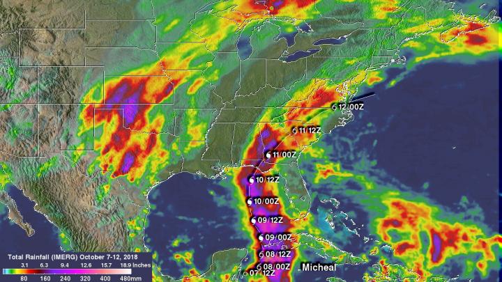 Hurricane Michael's heavy rainfall measured b | EurekAlert!