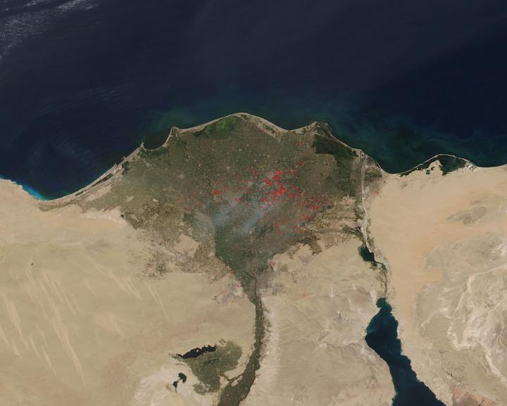 Fires in the Nile River Delta | EurekAlert!