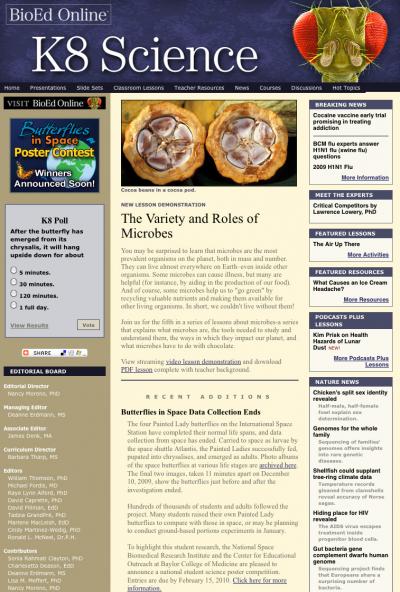 Biology Web Sites Tapped for P [IMAGE] | EurekAlert! Science News Releases