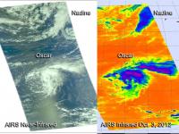 NASA gets 2 infrared views of tropical storms | EurekAlert!