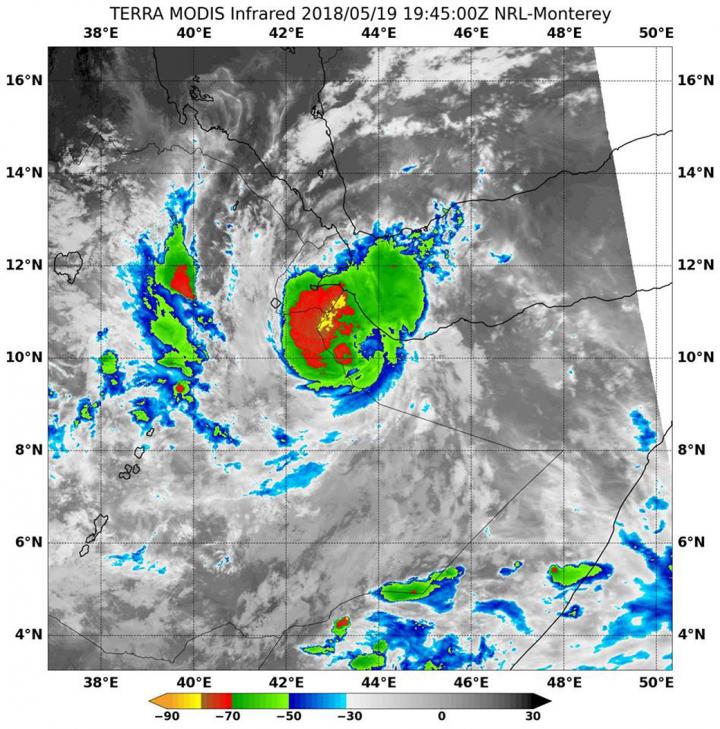 NASA sees Tropical Cyclone Sagar's landfall | EurekAlert!
