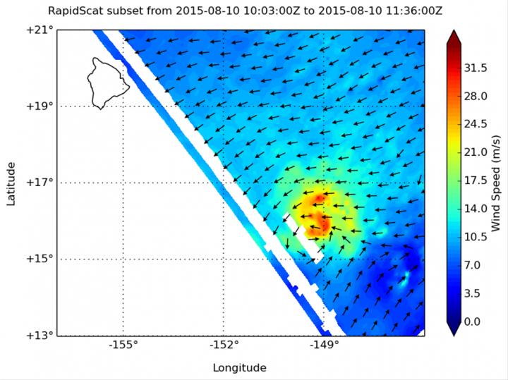 NASA's RapidScat sees Hurricane Hilda's stron | EurekAlert!