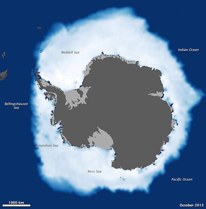 Maximum Extent of Antarctic se [IMAGE] | EurekAlert! Science News Releases