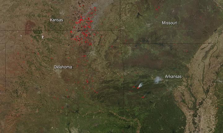 Forest Fires Blaze in Central United States | EurekAlert!