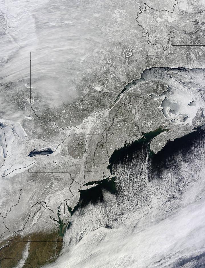 A NASA Satellite View of US Northeastern Snow | EurekAlert!