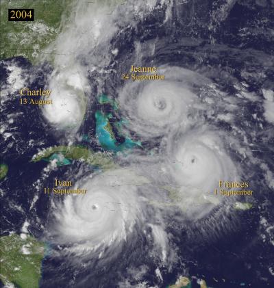 Hurricanes in 2004 [IMAGE] | EurekAlert! Science News Releases