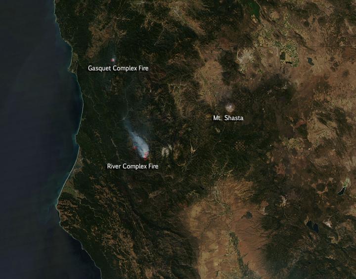 NASA's Aqua Spots Two California Fires | EurekAlert!