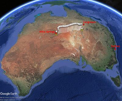 The Flight Path of the Balloon [IMAGE] | EurekAlert! Science News Releases