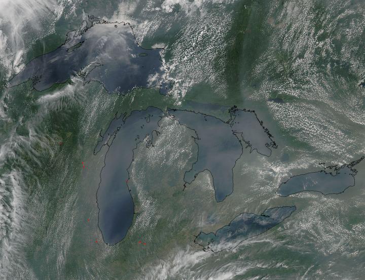 Canadian Wildfire Smoke over US Great Lakes | EurekAlert!