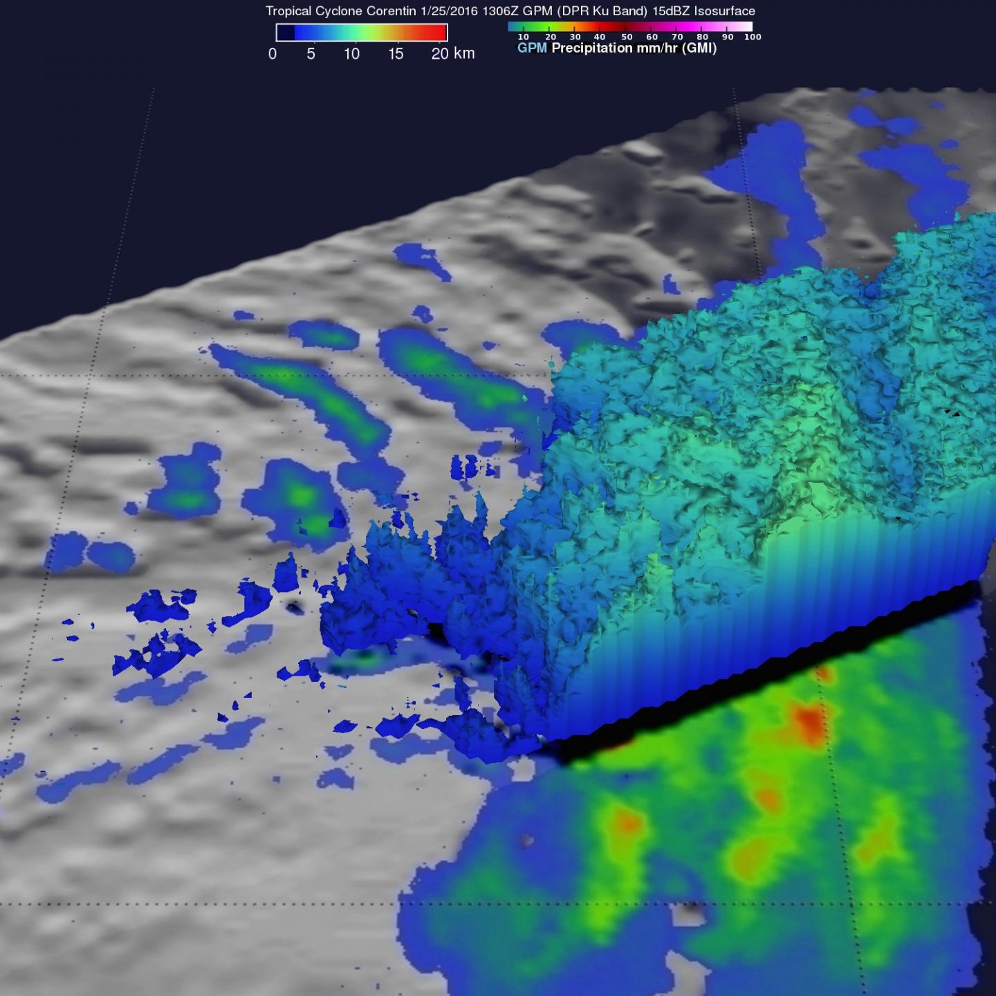 GPM flies over dissipating Tropical cyclone C | EurekAlert!