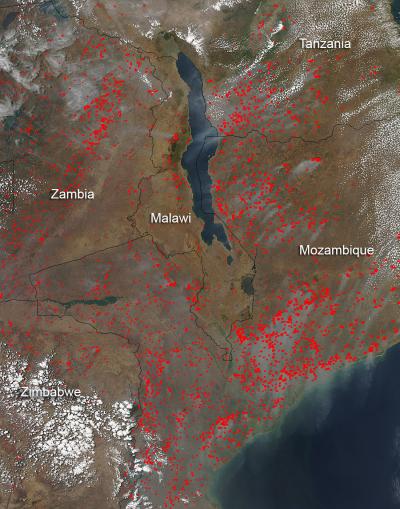 Fires in Africa Sept. 30, 2013 | EurekAlert!
