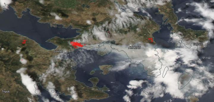 Athens, Greece Surrounded by Two Huge, Deadly | EurekAlert!