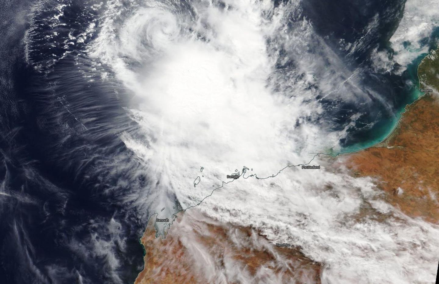 NASA imagery shows winds tearing Tropical Cyc | EurekAlert!