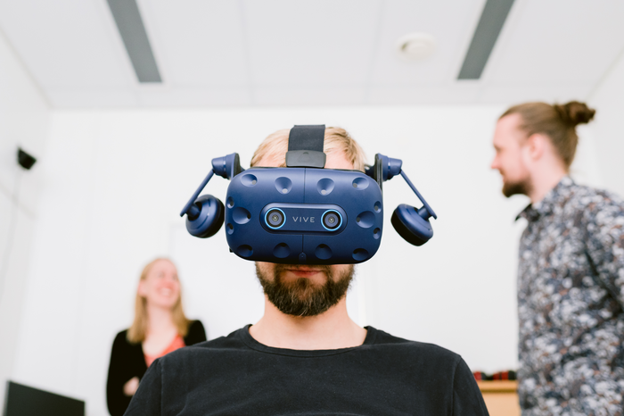 PhD student Peter Bang with VR [IMAGE] | EurekAlert! Science News Releases