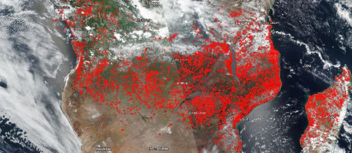 Hundreds of Burning Fields Continue in Centra | EurekAlert!