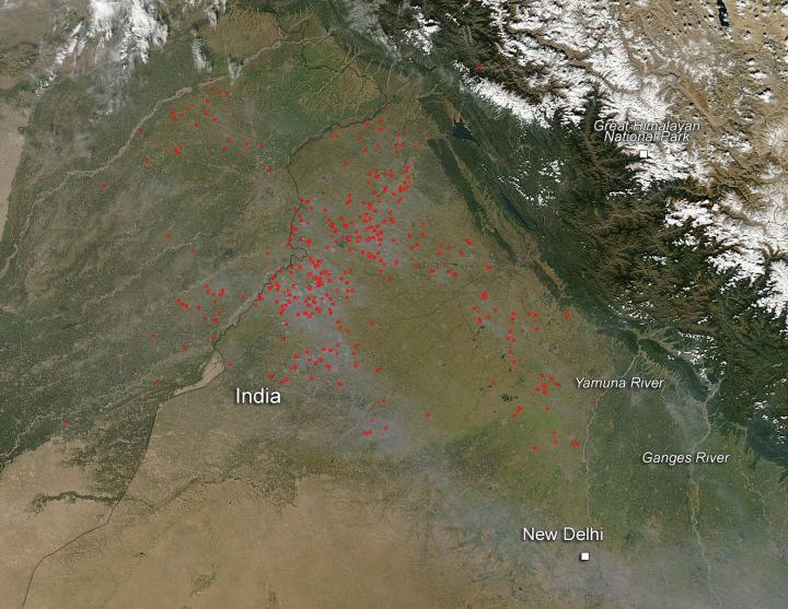 Fires in Northern India -- Oct. 21, 2014 | EurekAlert!