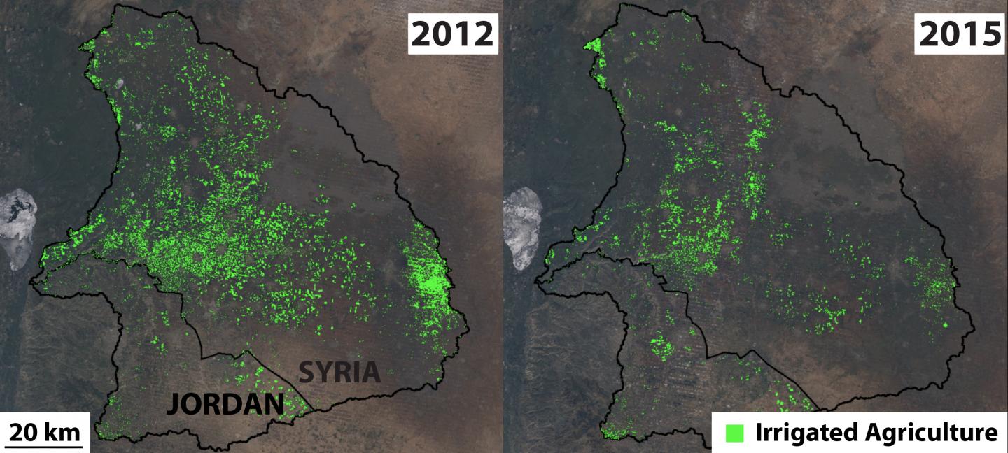 Map of Irrigated Land in Syria [IMAGE] | EurekAlert! Science News Releases
