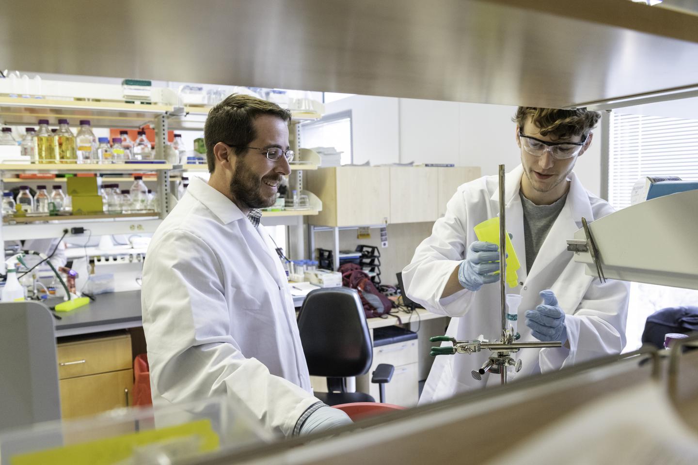 McLellan and Wrapp in Lab [IMAGE] | EurekAlert! Science News Releases