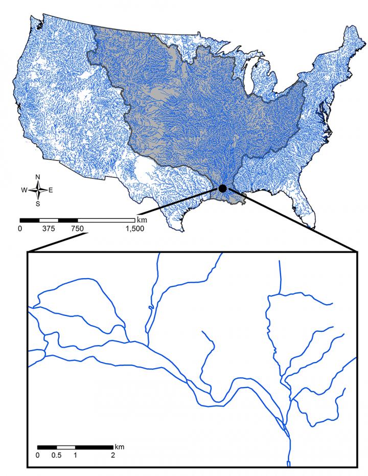 The Contiguous US Stream Netwo [IMAGE] | EurekAlert! Science News Releases