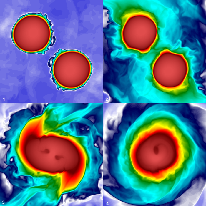 Simulated merger of a neutron [IMAGE] | EurekAlert! Science News Releases