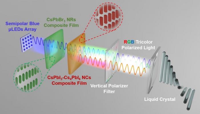 Self-polarized RGB device realized by semipol | EurekAlert!