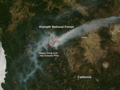 NASA Sees Happy Camp and July Fire Complexes | EurekAlert!