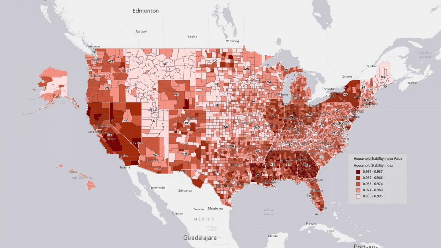 U.S. map showing the differenc [IMAGE] | EurekAlert! Science News Releases