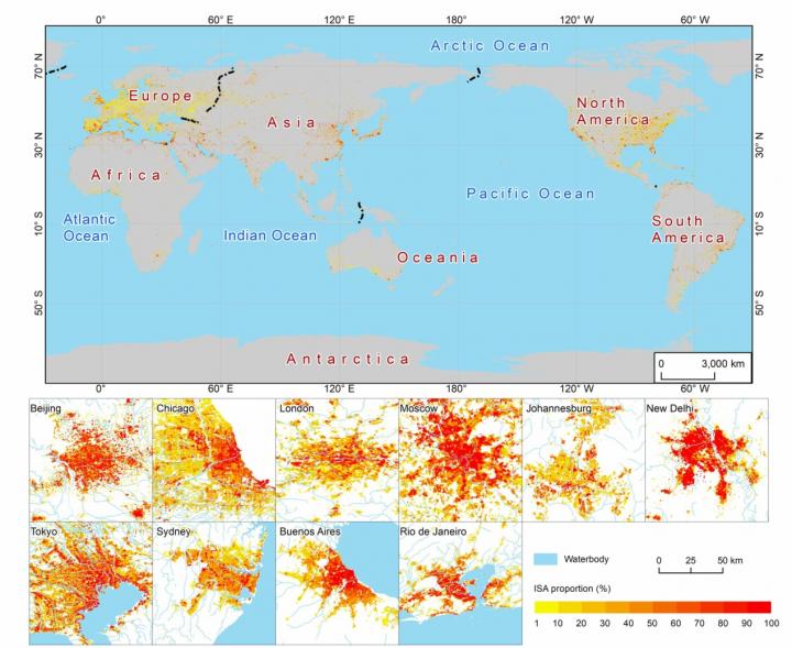 Mapping global impervious surface area and gr | EurekAlert!