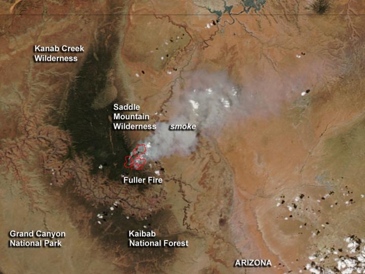 Arizona's Fuller Fire Seen by [IMAGE] | EurekAlert! Science News Releases