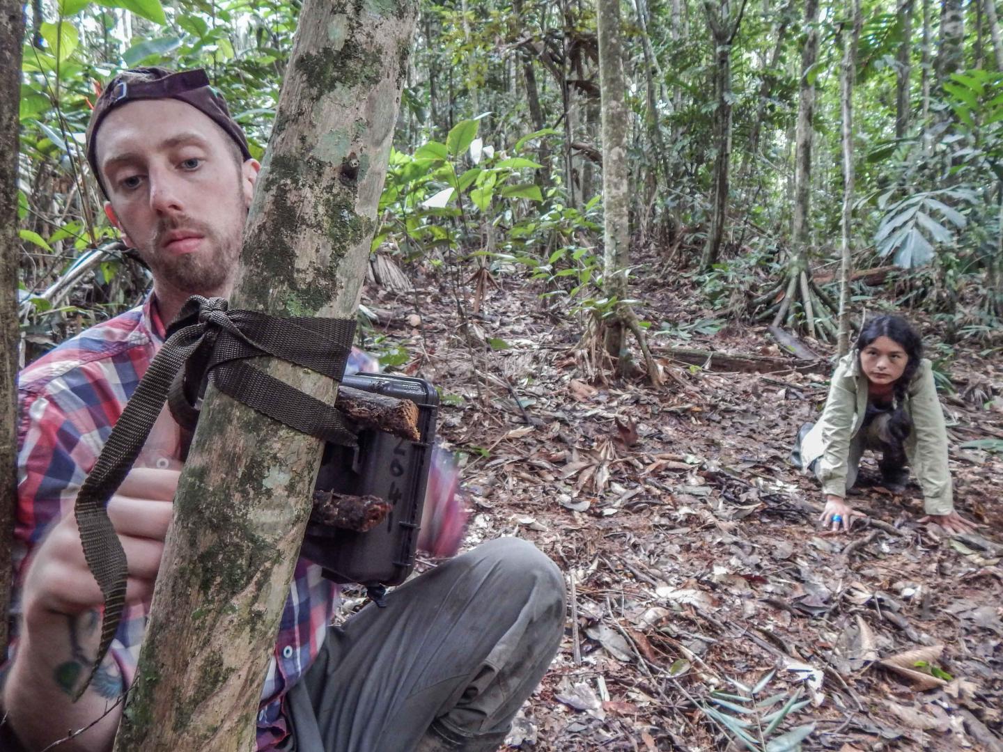 Andy and Ruth Setting up Camera Traps | EurekAlert!