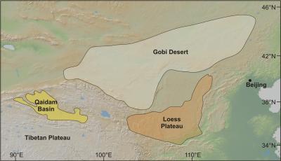 Map Showing Qaidam Basin, Cent [IMAGE] | EurekAlert! Science News Releases