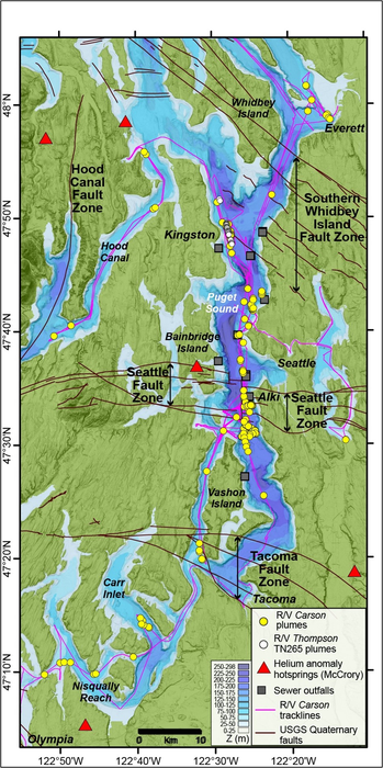 Bubbles of methane rising from seafloor in Pu | EurekAlert!