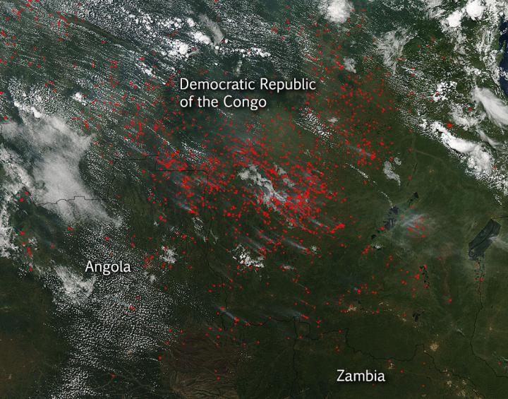 Agricultural Fires Across Central Africa | EurekAlert!