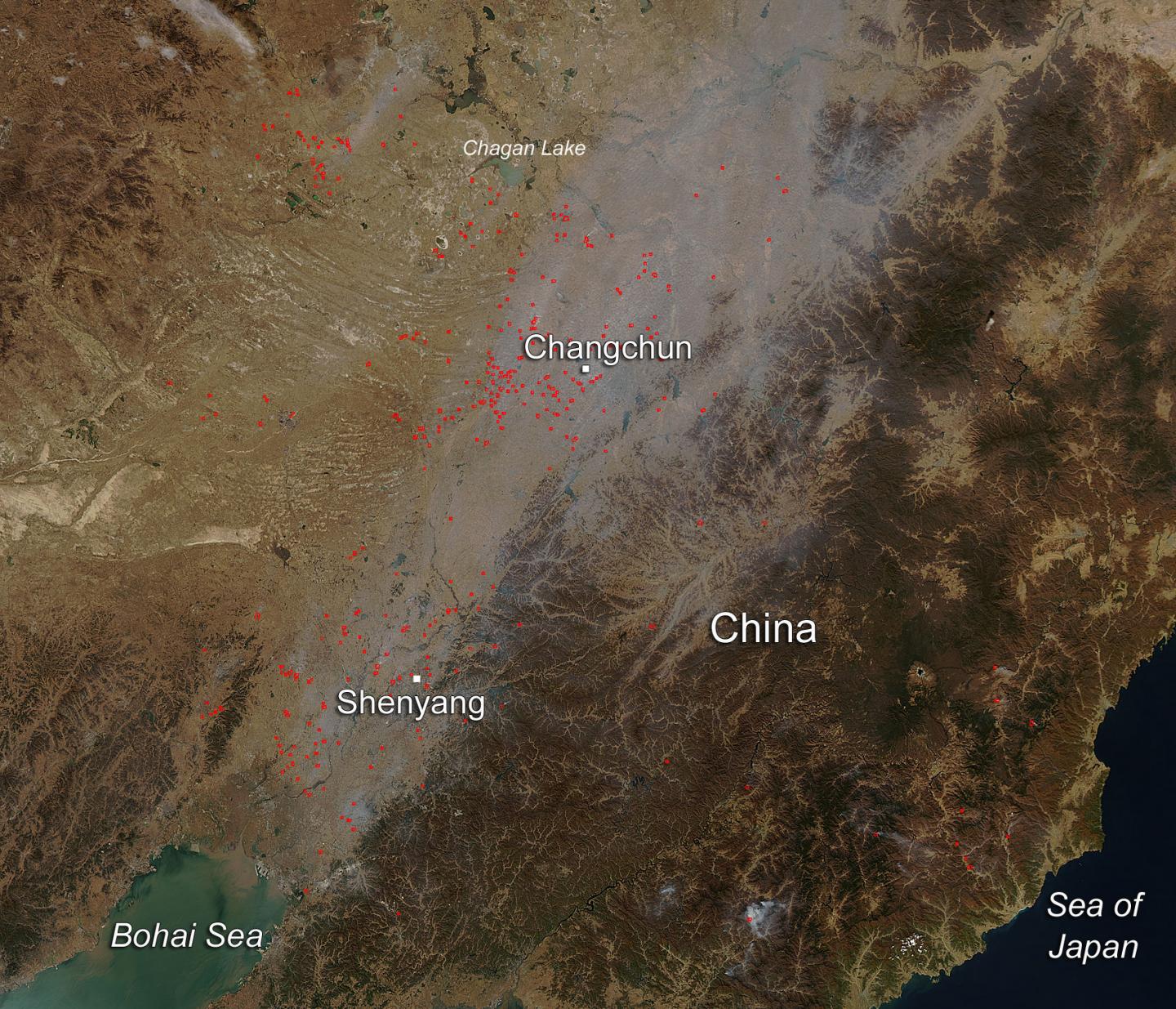 Smoke and Fires in China | EurekAlert!