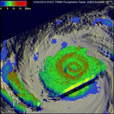 NASA sees Typhoon Lekima stretching out and c | EurekAlert!