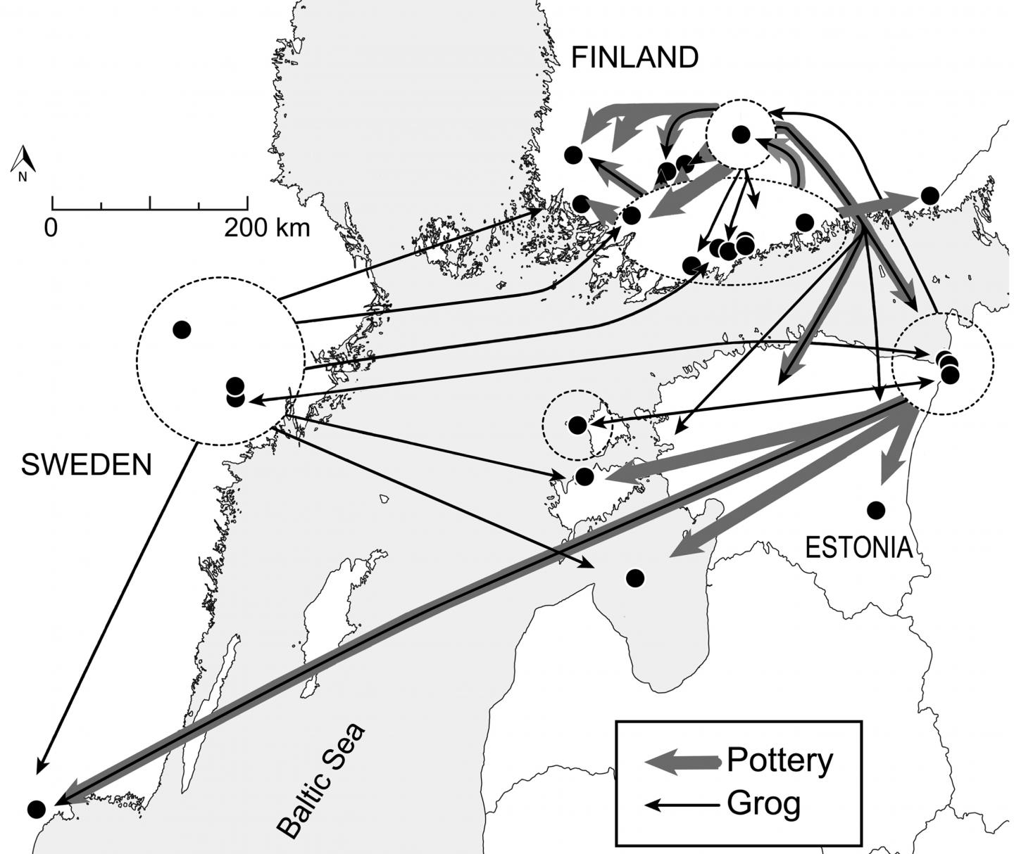 Map of Neolithic Pottery Excha [IMAGE] | EurekAlert! Science News Releases