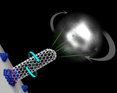 Video shows nanotube spins as it grows | EurekAlert!