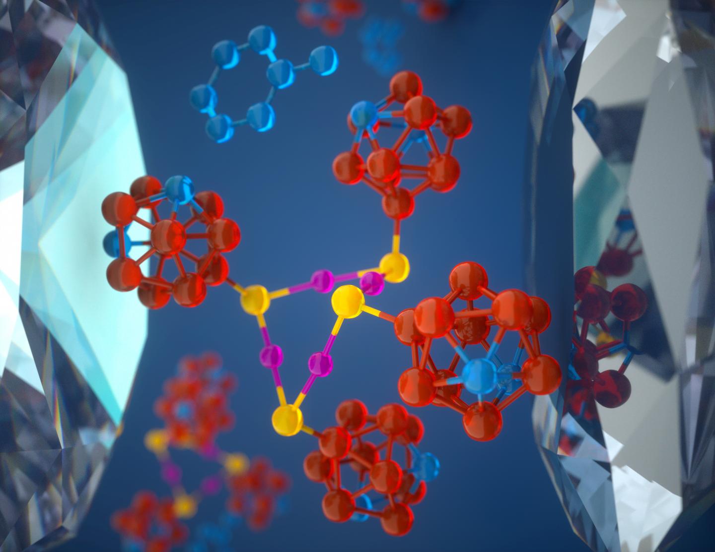 In a first, tiny diamond anvils trigger chemi | EurekAlert!