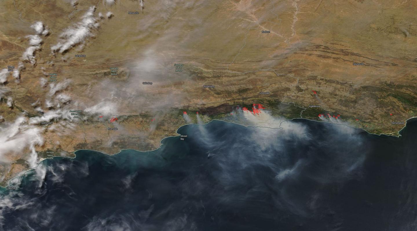 Garden Route Fires in South Africa Continue t | EurekAlert!