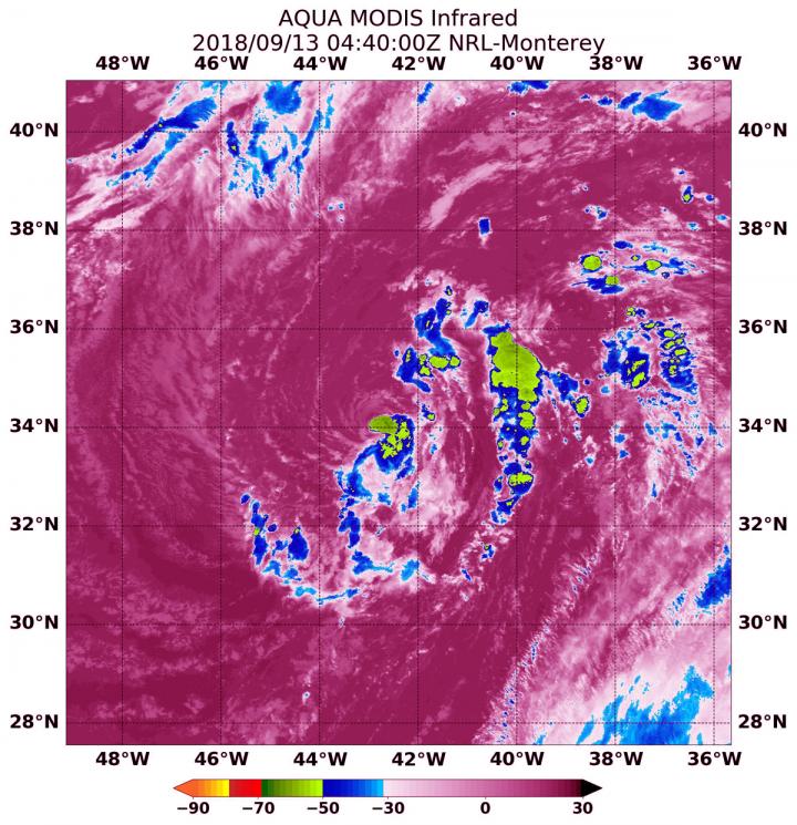 NASA finds subtropical storm Joyce disorganiz | EurekAlert!